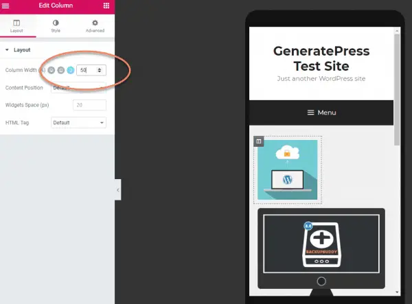 How To Display Two Columns On Mobile In Elementor
