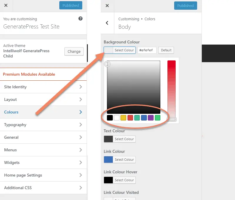 How To Change The Default Colors In WordPress Customizer (Astra ...