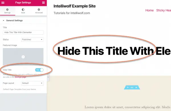 How to Hide the Page Title with Elementor How to Hide the Page Title with Elementor