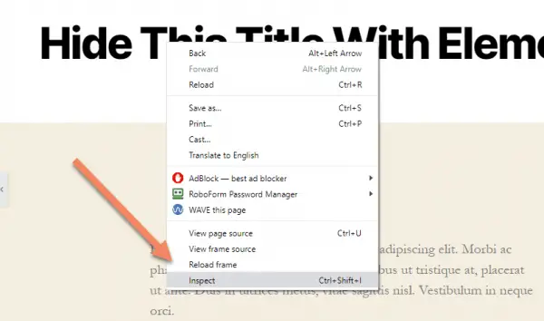 How to Hide the Page Title with Elementor How to Hide the Page Title with Elementor