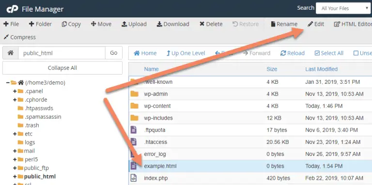 How To Edit Files In cPanel