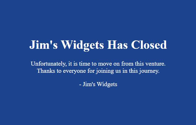 How To Close Down A WordPress Website, But Leave A Closed Notice