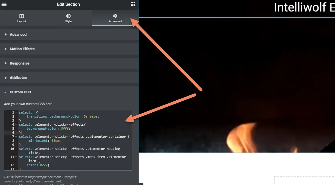 How To Add A Transparent Sticky Header In Elementor